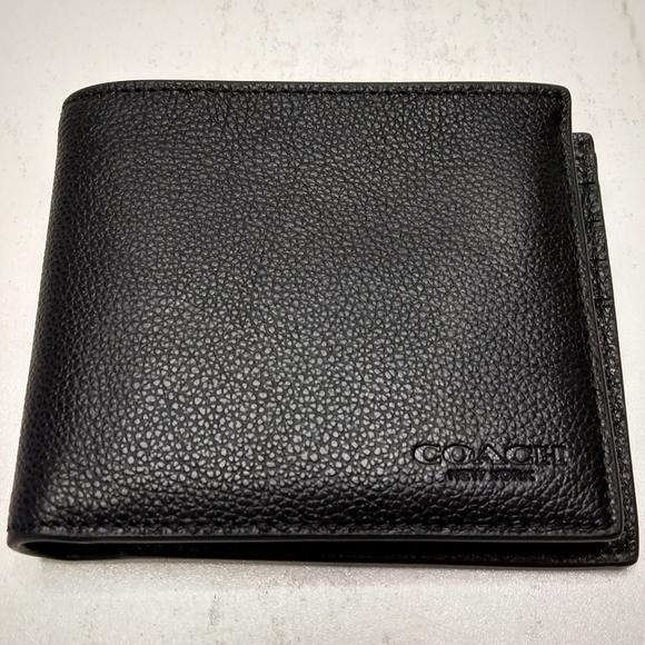 Coach | Bags | Coach Compact Sport Calf Bifold Wallet | Poshmark